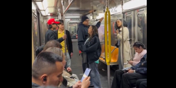 Watch: Woman's Attempt to Steal MAGA Hat on NYC Subway Ends in Painful ...